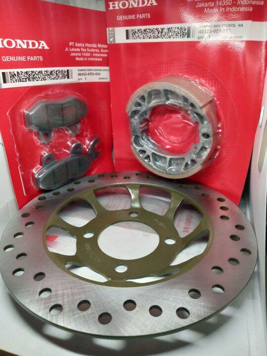 kampas rem sepaket+piringan cakram depan Supra x 125(kph) | Lazada Indonesia