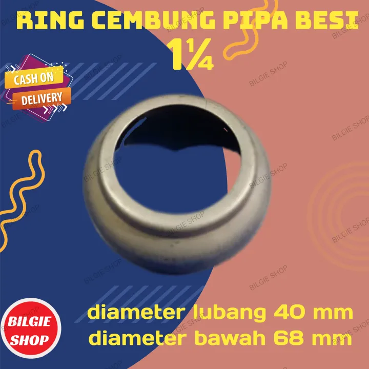 ring pipa 1 1/4 inch kaki tapak kring cembung aksesoris ornamen pintu ...