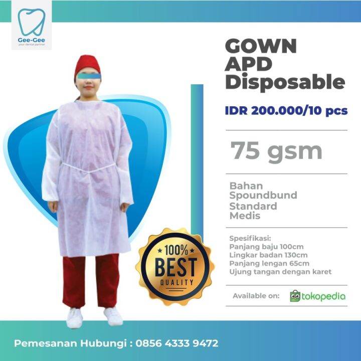 Baju Medis APD GOWN / Surgical GOWN /Disposable GOWN / Hazmat APD ...