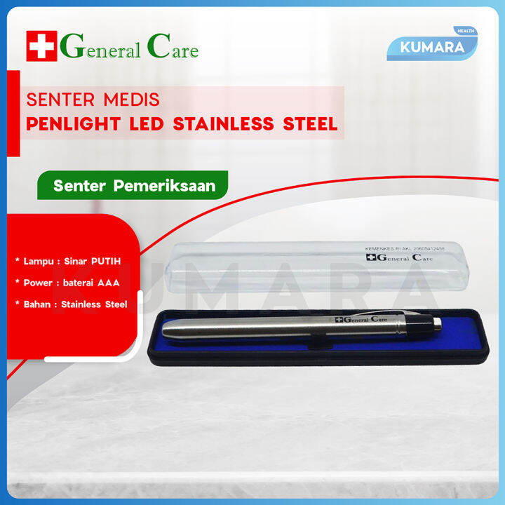 GENERAL CARE - Penlight LED Stainless Steel / Senter Medis | Lazada Indonesia