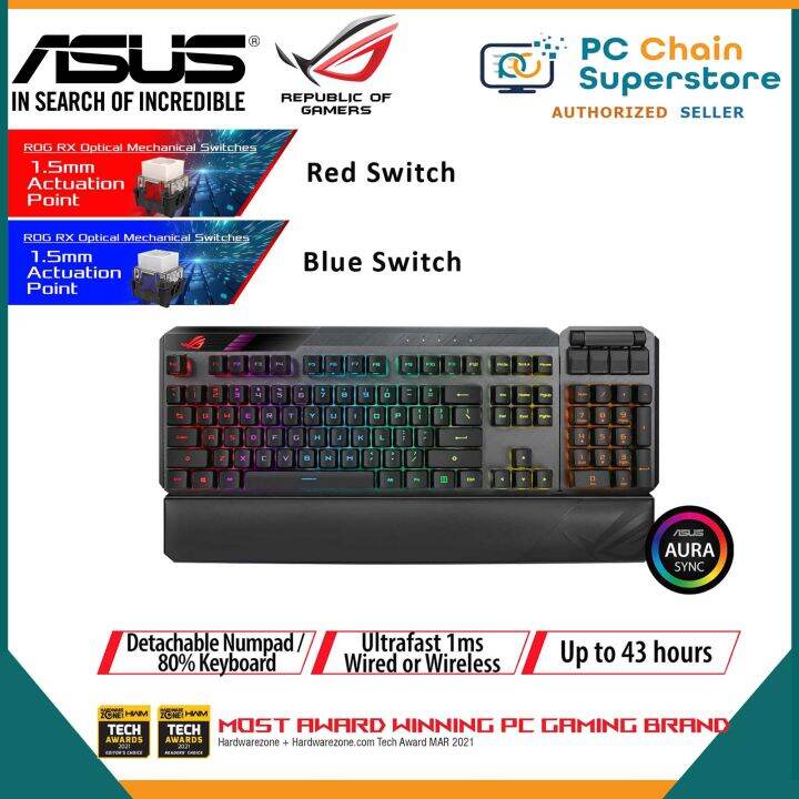 ROG Claymore II Elite Gaming Mechanical Keyboard with ROG RX Optical ...