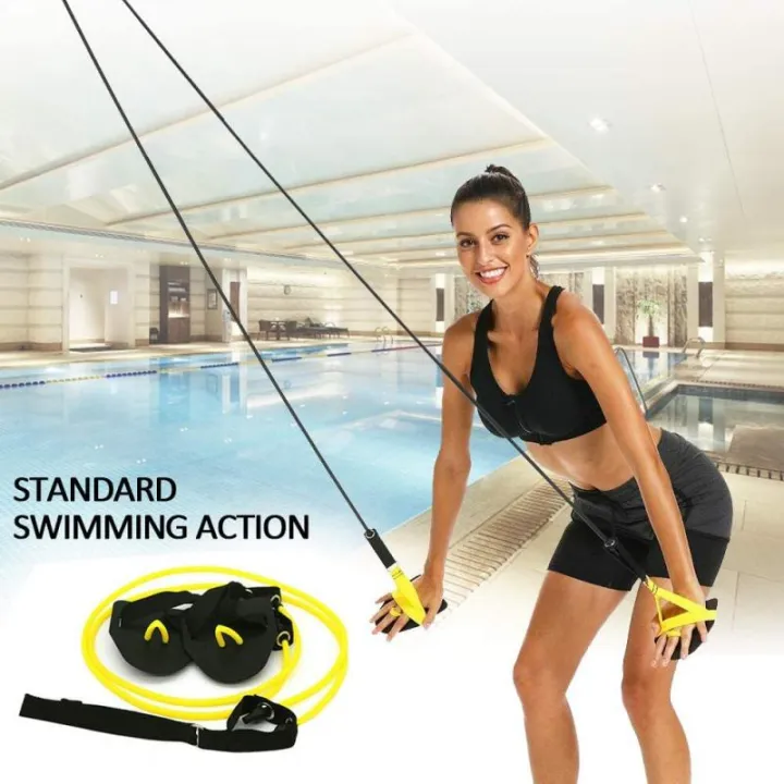 Swim Resistance Exercise Belt Freestyle Arm Strength Trainer Rubber ...
