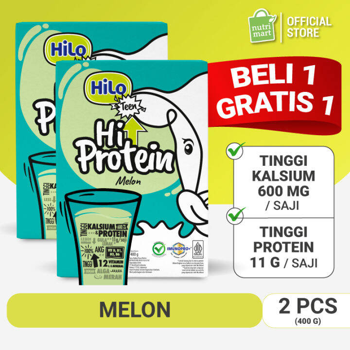 BUY 1 GET 1 FREE : HiLo Teen HI PROTEIN Melon 400g – Susu Tinggi ...