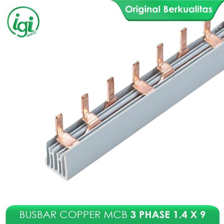 BUSBAR COPPER MCB 3P 1.4 x 9 / REL SISIR MCB TEMBAGA 3 PHASE INSCOM ...