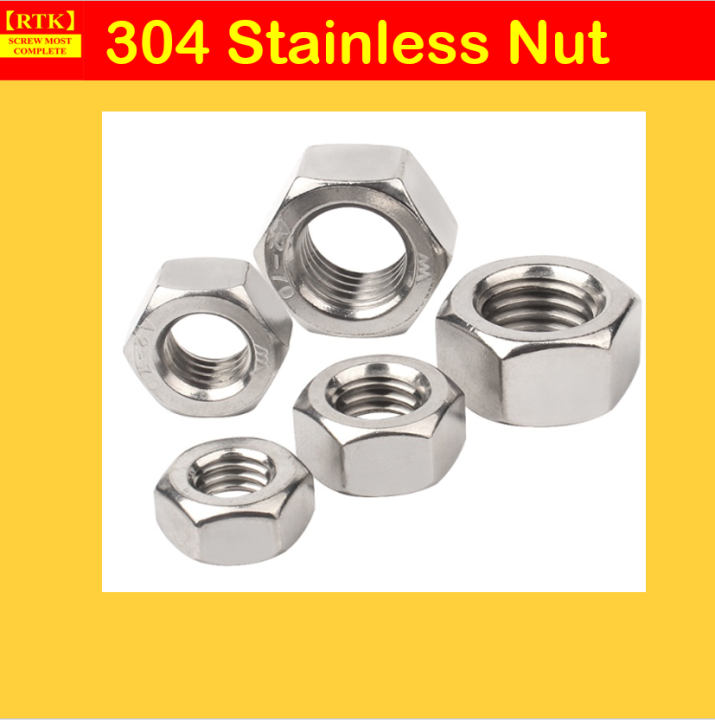 RTK M6 M8 M10 Stainless Nut & Galvanized Nut 25pcs/30pcs/35pcs/40pcs ...