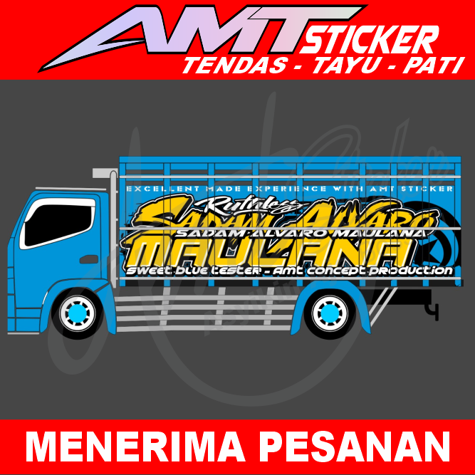 [Terbaru] Stiker Decal Bak Samping Kanan Kiri Truk Stiker Bak Truk ...