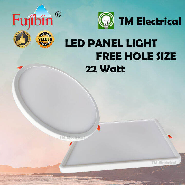 FUJIBIN 22W FREE HOLE SIZE LED PANEL LIGHT DOWNLIGHT ROUND / SQUARE ...