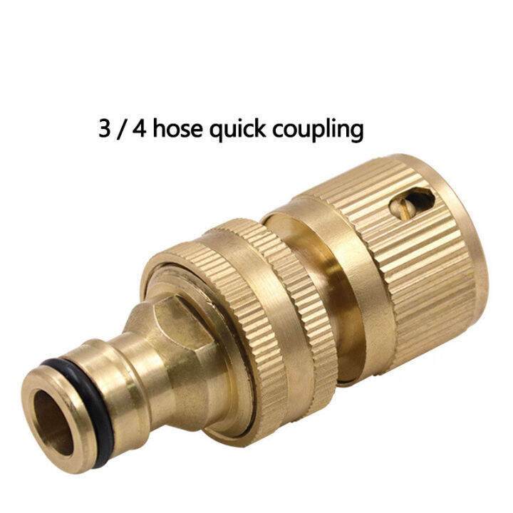 American brass 3/4 hose Quick connector Garden hose connection male ...