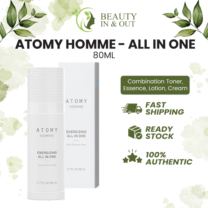 Atomy Homme Energizing All In One 80ml艾多美男士全方位保养品 Skincare Brightening ...