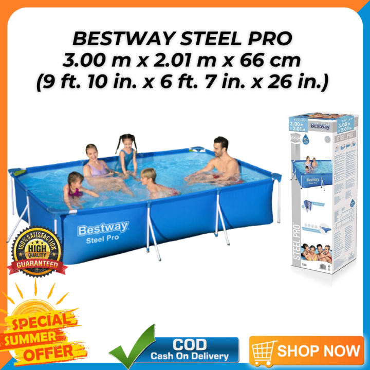 Bestway Steel Pro Pool 3.00 m x 2.01 m x 66 cm 56404 Original Bestway ...
