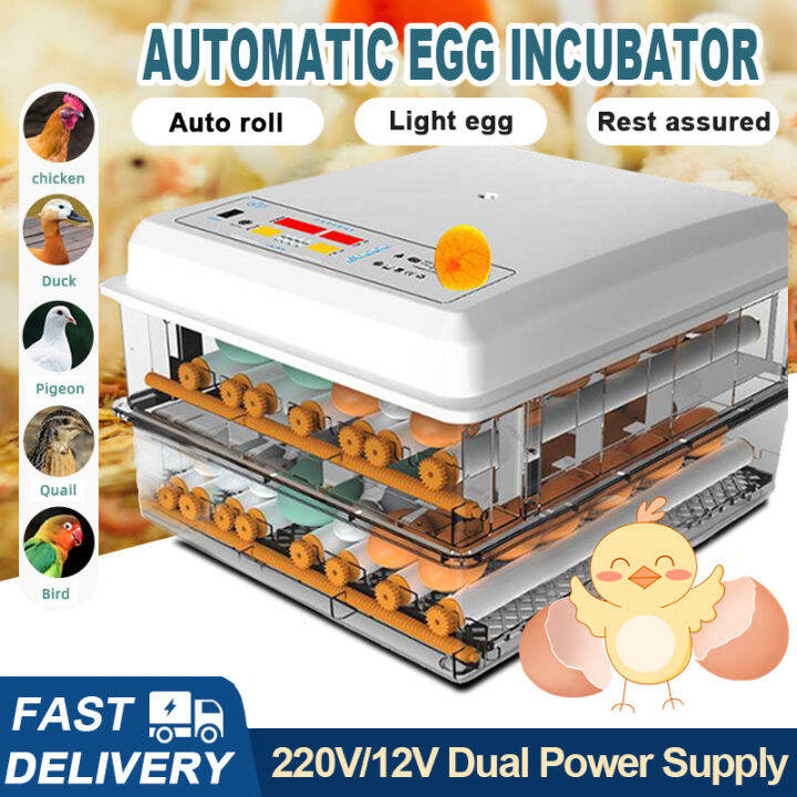 16/36/64/120 Eggs Incubator fully Automatic Digital Incubator Auto rotation Chicken Poultry ...