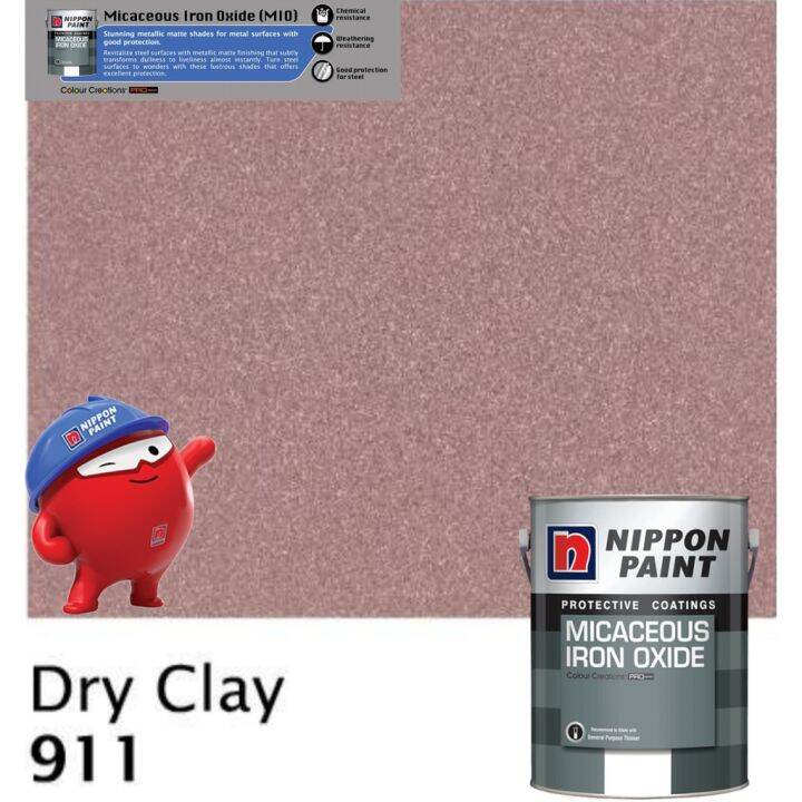 MIO 5L - 911 Dry Clay • Nippon • Micaceous Iron Oxide • Low Gloss ...