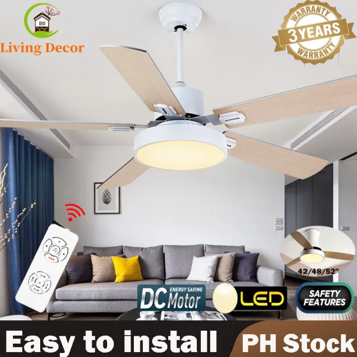 【Manila stock, COD】424852inch Ceiling Fan With Light Nordic Modern ...