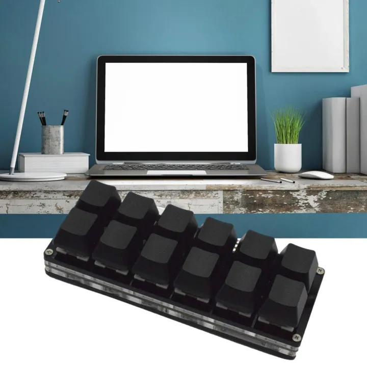 Black 12-key Numerical Keyboard Mini Keyboard Copy Paste One-Key Custom Password Mechanical ...