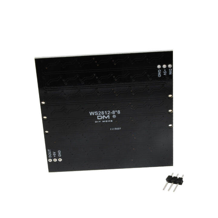 WS2812 LED 5050 RGB 8X8 LED Matrix WS2812B 8*8 64-Bit สีเต็มรูปแบบ5050 ...