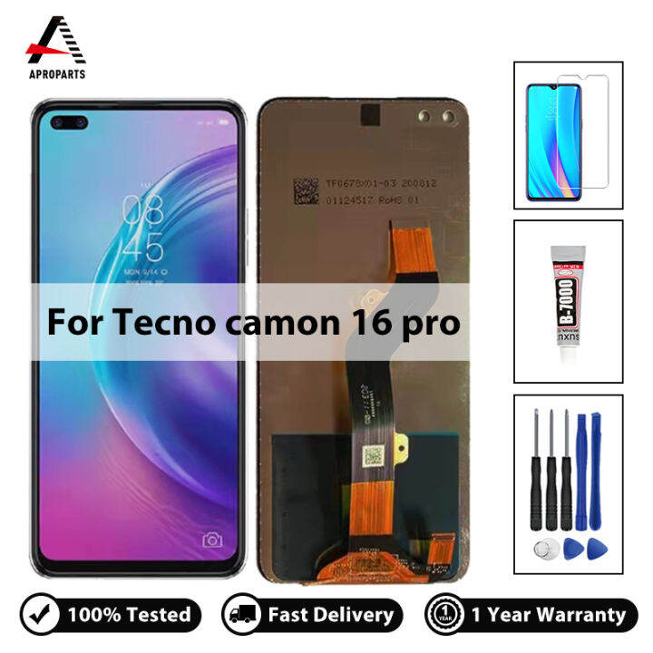 6.8'' Original For Tecno Camon 16 Pro CE8 Touch Screen LCD Display ...