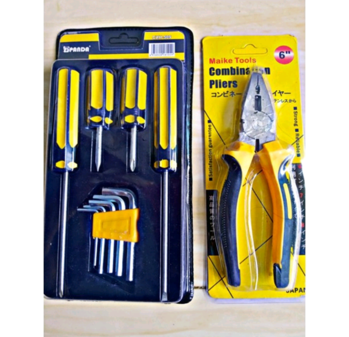 paket tang + Obeng Kunci L Set 10 Pcs | Lazada Indonesia