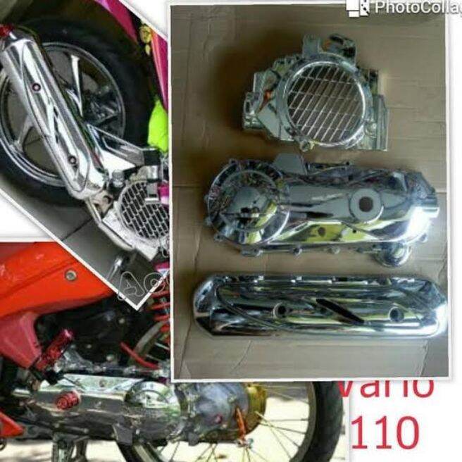 FULL SET COVER CVT COVER RADIATOR COVER KNALPOT VARIO 110 CARBU KARBU ...