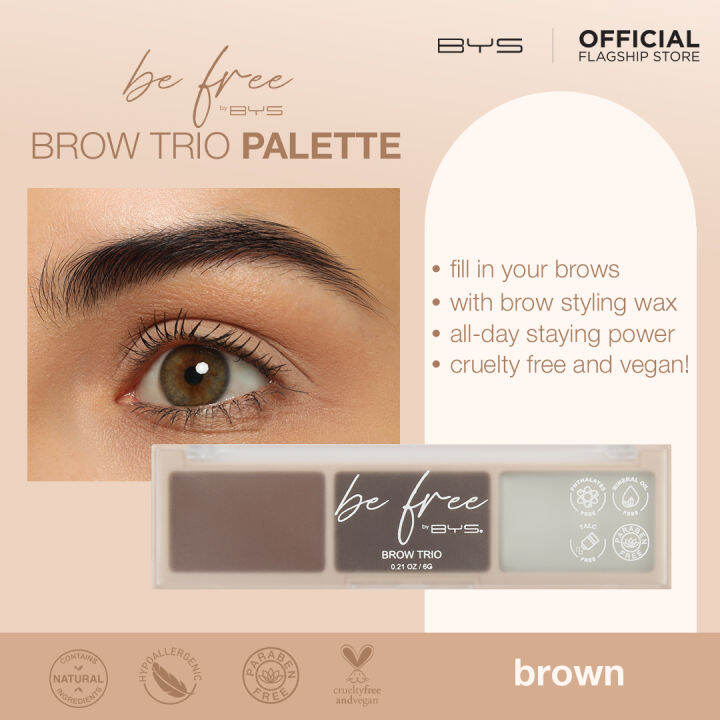 BE FREE by BYS 3pc Brow Trio Palette | Lazada PH