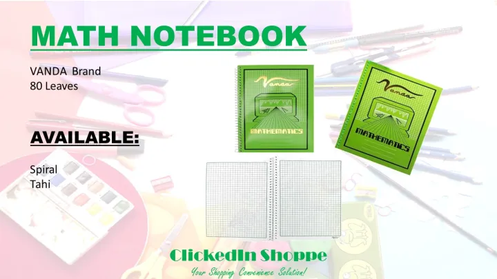 Vanda Math Notebook Spiral Tahi 80 leaves Per Piece Graphing Paper ...