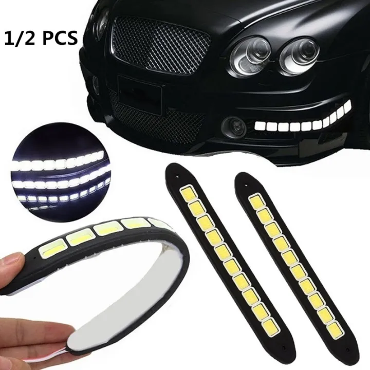 U-Tech 1/2PCS 20W Waterproof 10 LED 12V Daytime Running Light Bendable ...