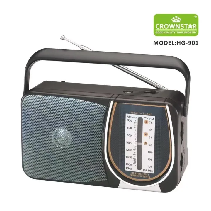 HG-901 Crownstar AM/FM 2 Band DSP Radio AC/DC Good Sound Quality Amplifier | Lazada PH