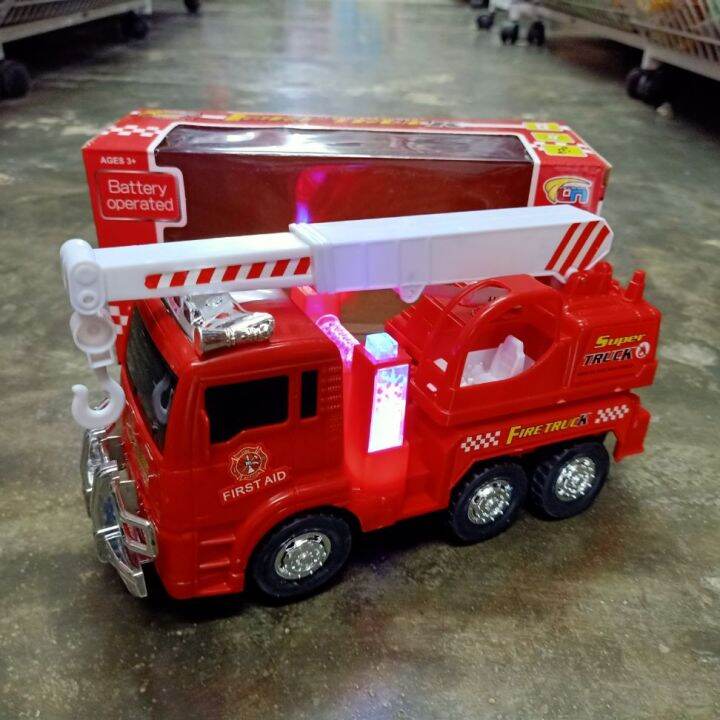 mainan mobil pemadam kebakaran fire rescue batrei bump and go | Lazada ...