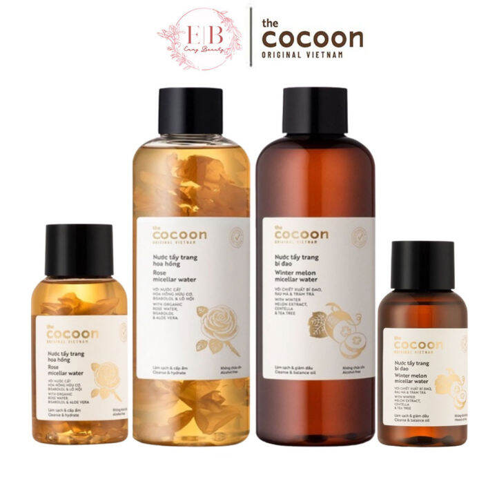 Nước tẩy trang Cocoon Hoa hồng - Bí đao làm dịu nhẹ, sạch sâu và cấp ẩm ...