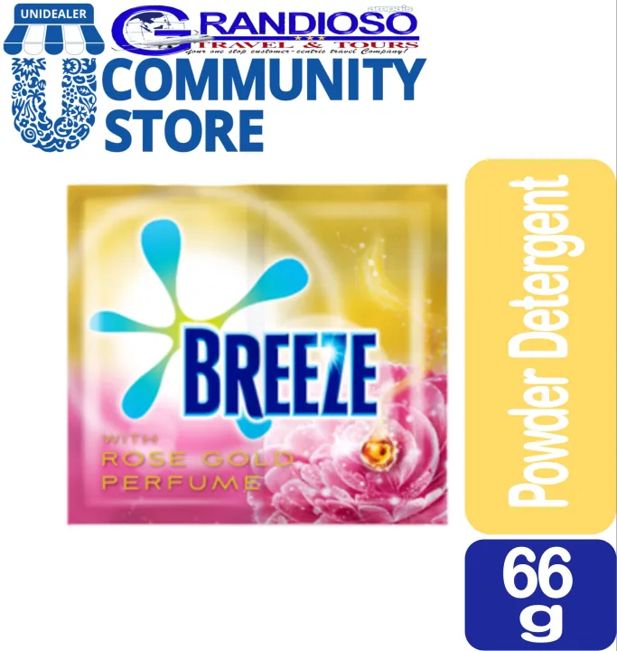 1 Dozen Breeze Rose Gold Perfume Powder Detergent 66g | Lazada PH
