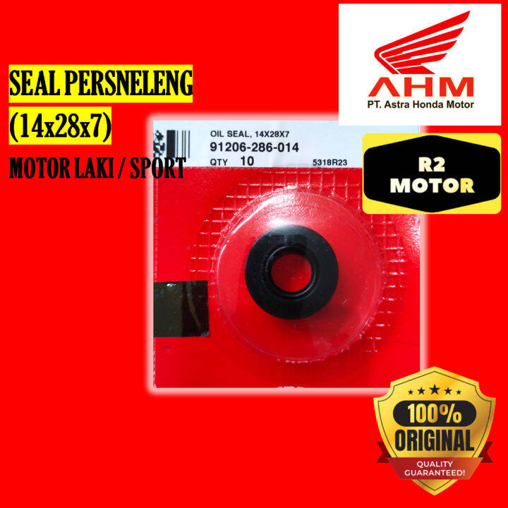 SEAL SIL OLI PERSENELING PERSENELENG 91206-286-014 14X28X7 AHM HONDA ...