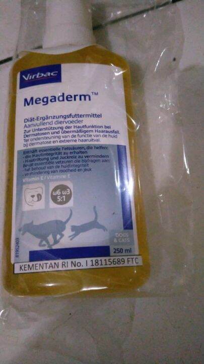 Megaderm Virbac Repack 50 ml Vitamin Bulu Kucing dan Anjing | Lazada ...