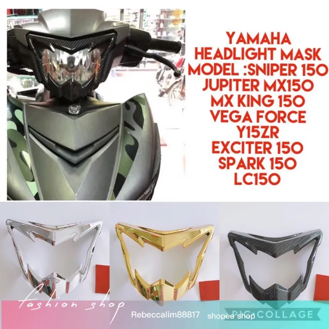 SNIPER 150 Headlight Mask Carbon Fiber Chrome LC150 Jupiter MX King ...