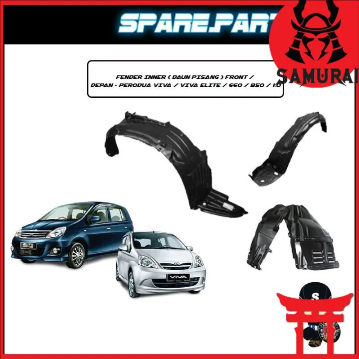 FENDER COVER/ FENDER INNER ( DAUN PISANG ) FRONT / DEPAN - PERODUA VIVA ...
