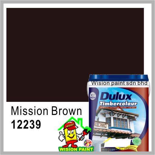 MISSION BROWN 12239 ( 5L ) DULUX PAINT TIMBERCOLOUR ACRYLIC EXTERIOR ...