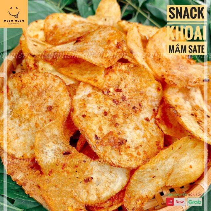 Snack khoai tây lắc mắm sate, khoai tây lắc tẩm gia vị rong biển Mlem ...
