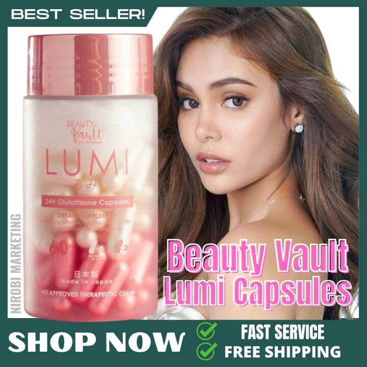HOT DEALS Original Beauty Vault Lumi 24H Glutathione Capsules Dietary ...
