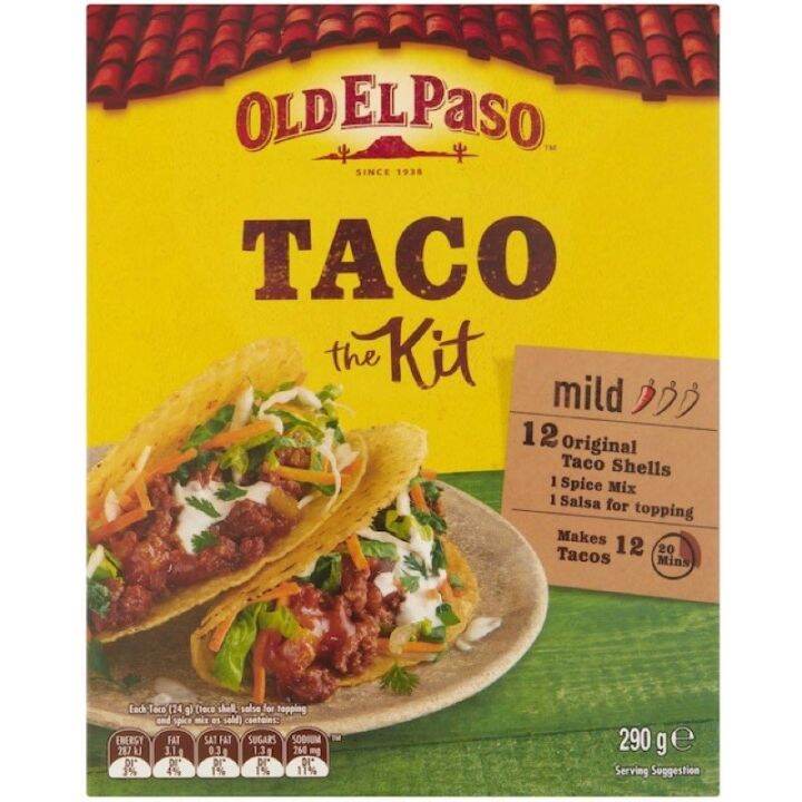 Old El Paso Taco The Kit Mild 12 Original Taco Shell 290g | Lazada