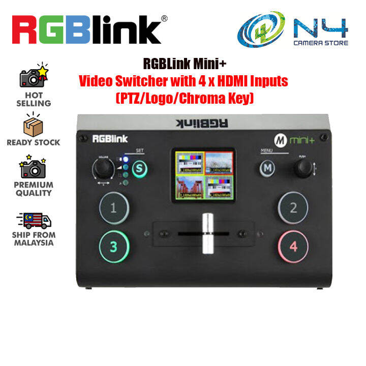 RGBlink mini+ Video Switcher with 4 x HDMI Inputs (PTZ/Logo/Chroma Key) | Lazada