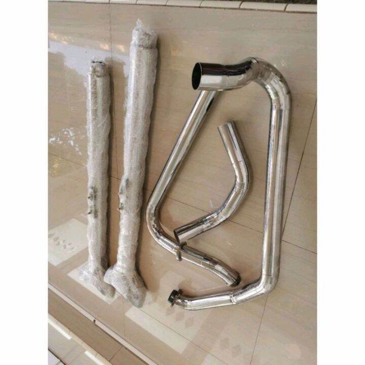 Knalpot Double Free Flow Fishtail Chicano Full System Harley Davidson ...