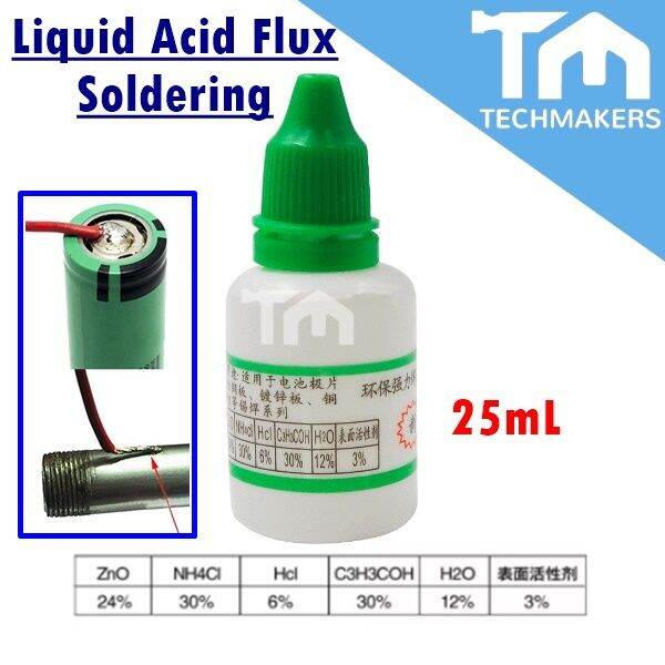 Liquid Acid Flux Soldering Fluid 25ml Solder Paste Iron Copper White ...