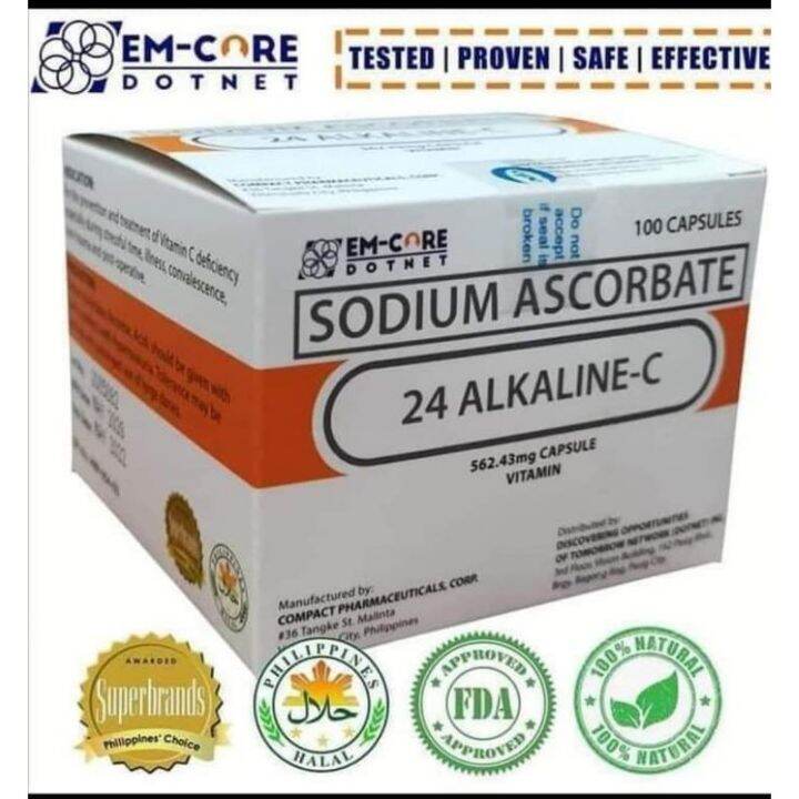 24 Alkaline C Sodium Ascorbate Vitamin C (100 Original) | Lazada PH