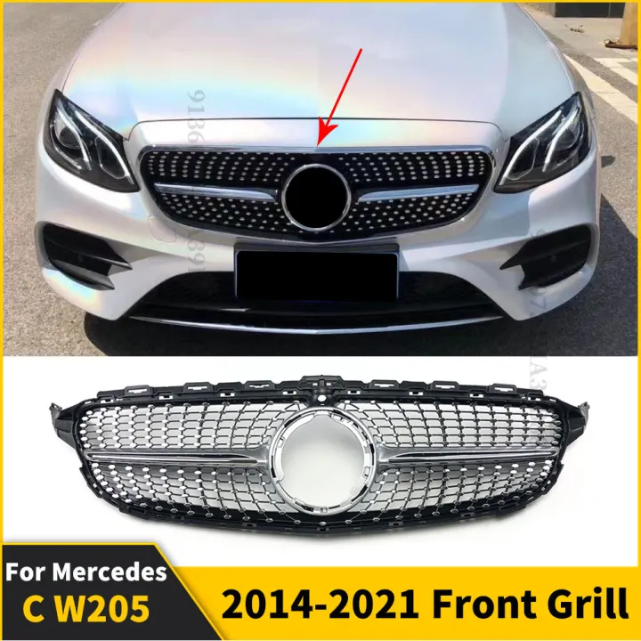 Upgrade Diamond Style Front Inlet Grille Bumper Grill Hood Mesh For ...