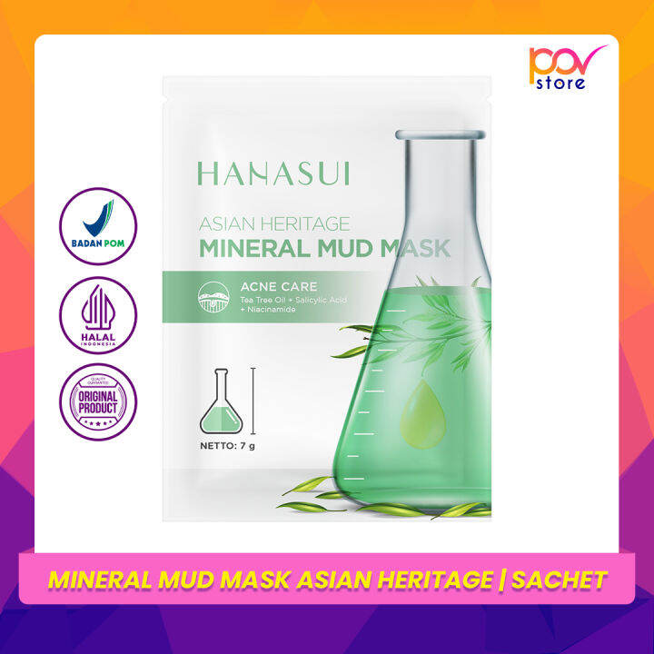 HANASUI Mineral Mud Mask Asian Heritage Sachet POV Store | Lazada Indonesia