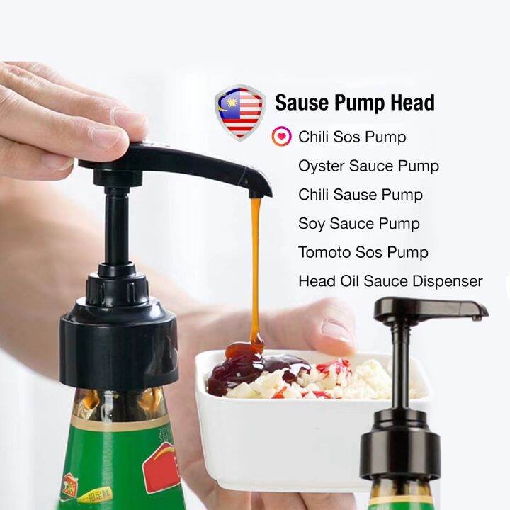 Sauce Pump Head Oyster Oil Chili Tomato Sauce Bottle Mouth Squeezer Soy Sauce Curry Dispenser ...