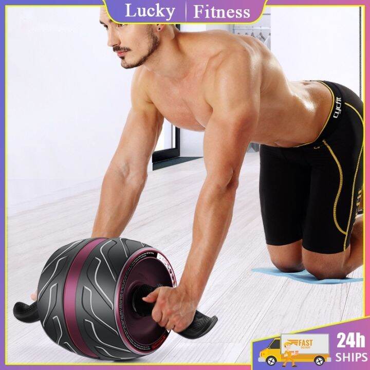 ab roller exercise equipment body shaper abs trainer automatic rebound ...
