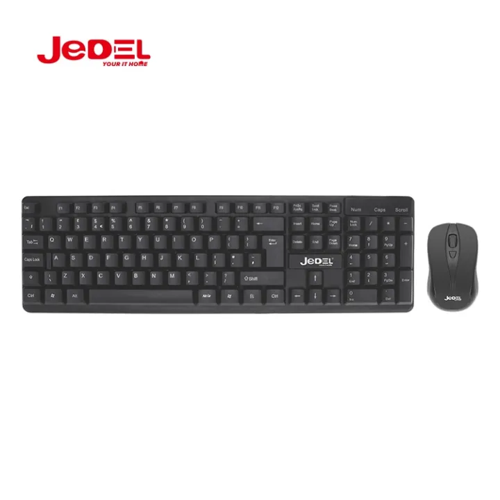 JEDEL Wireless Combo Keyboard And Mouse Bundle 2.4G For Office ...