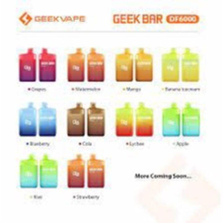 GEEK BAR DF6000 geekbar disposable type C cable | Lazada PH