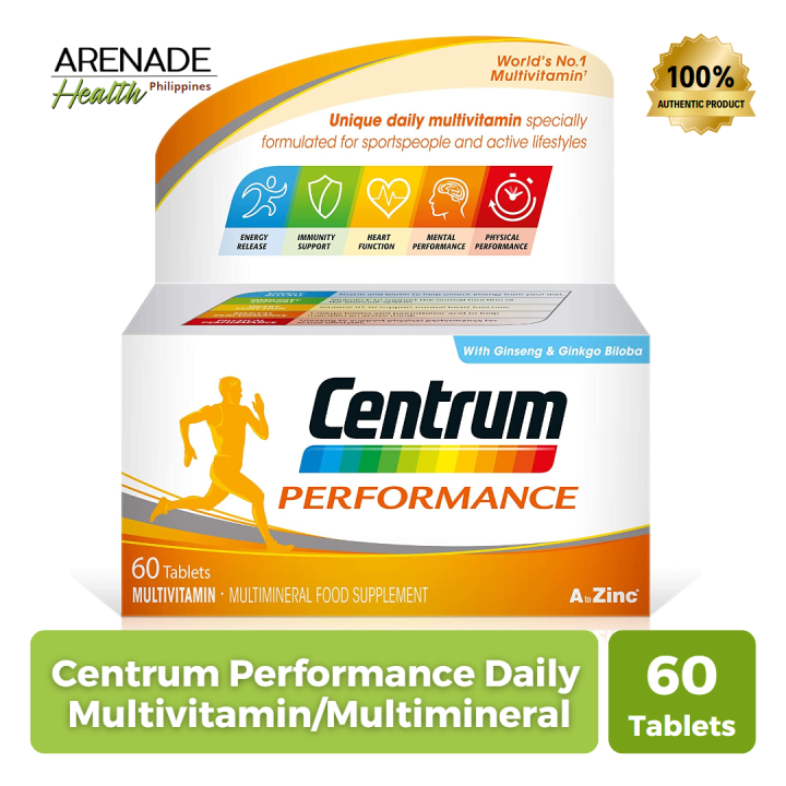 Centrum Performance Daily Multivitamin/Multimineral with Ginseng ...