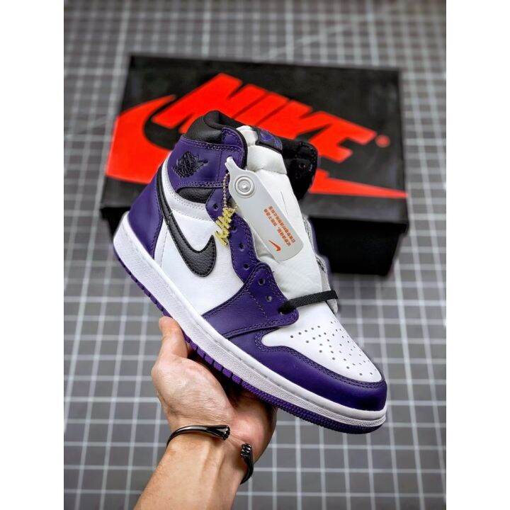 Original 】 Discount Jor 1 Retro High Court Purple Basketball Shoes ...