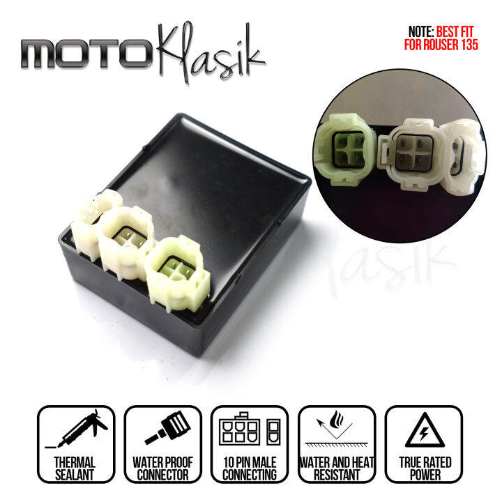 YAKIMOTO KAWASAKI ROUSER 135 CDI UNIT 10 PINS / STOCK SIZE 10 PINS ...